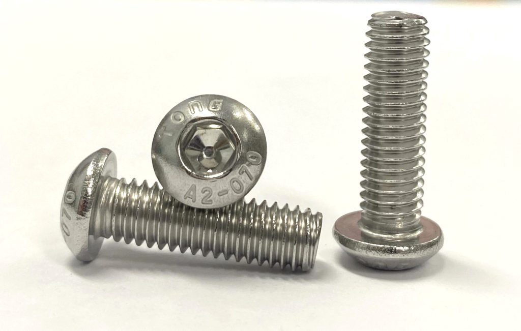 M3 x 5mm Button Head Socket Screw Gr 304 S/S - Micro Fasteners
