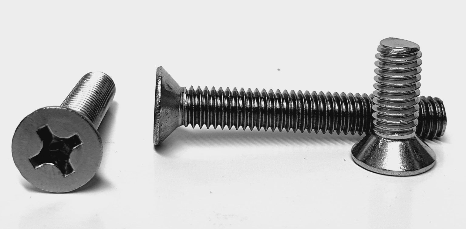 M1.4 x 4mm Countersunk Head Phil M/T Gr 304 S/S - Micro Fasteners